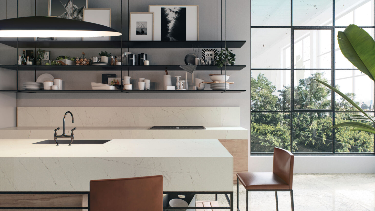 Cream Quartz Countertops Design Ideas | Caesarstone