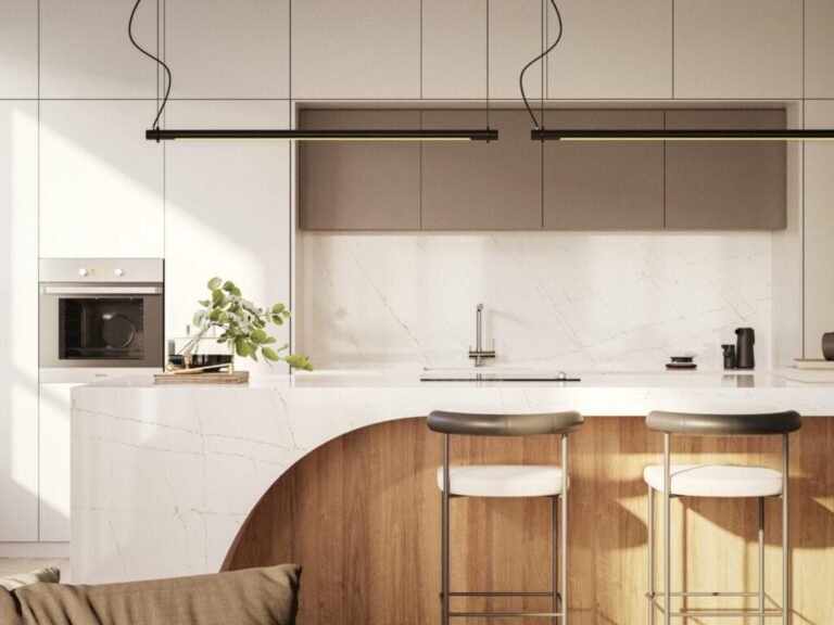 Quartz Countertops With Brown Veining - Caesarstone Canada